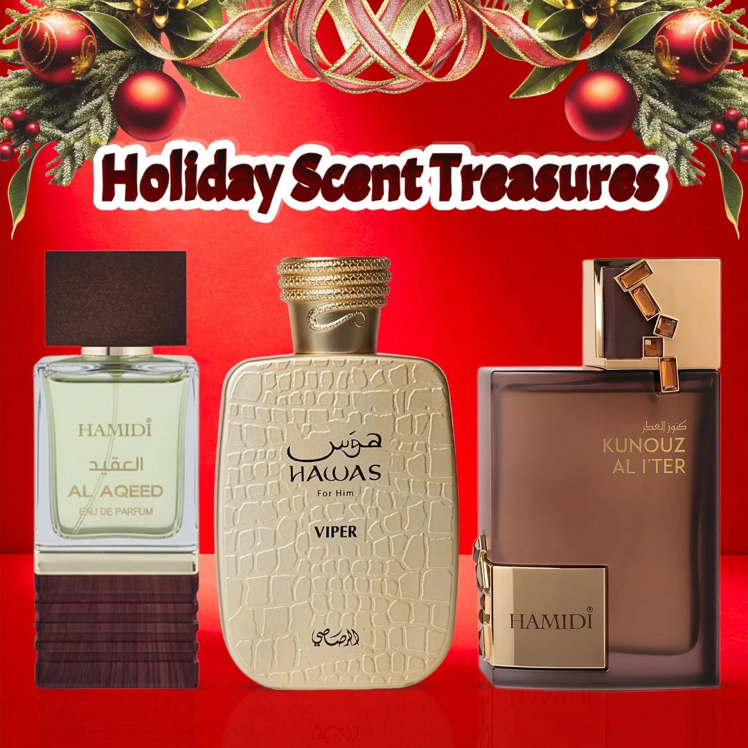 Al Aqeed & Kunouz Al Iter by Hamidi & Hawas Viper by Rasasi Eau de Parfum Sprays 100ml (3.4oz ...