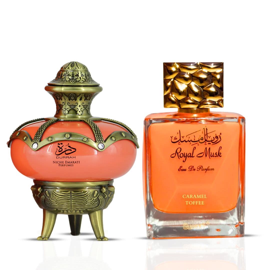 Niche Emarati Durrah by Lattafa & Royal Musk Lychee Rose by Surrati ...