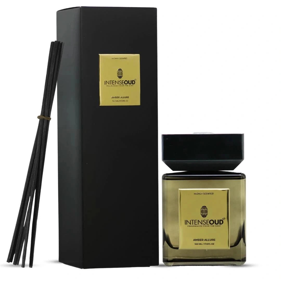 INTENSE OUD Reed Diffuser, Amber Allure – 500ml (17.6 oz) – Fragrance ...