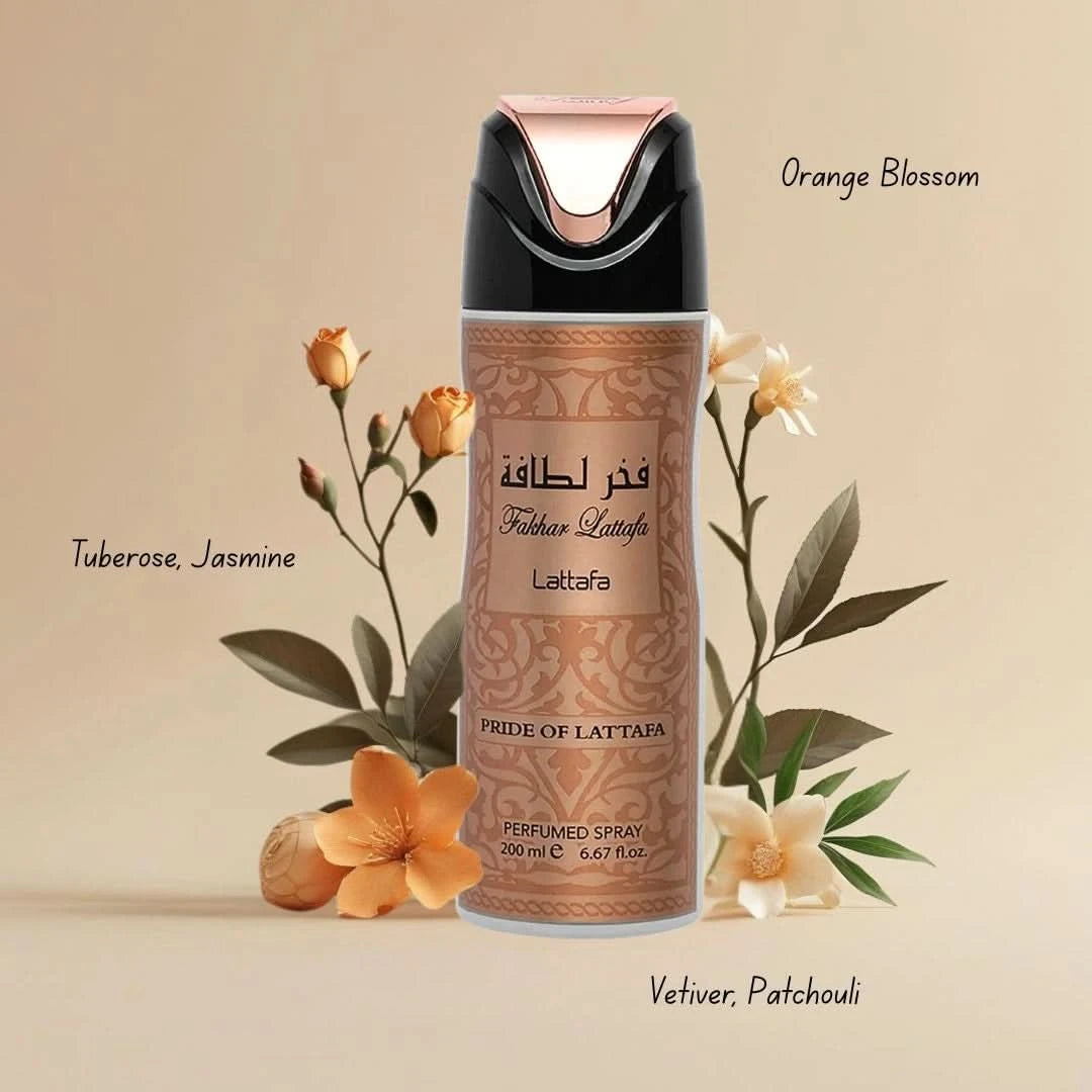Fakhar Women Deodorant Spray 200ml (6.7 oz) by Lattafa | Intense Oud