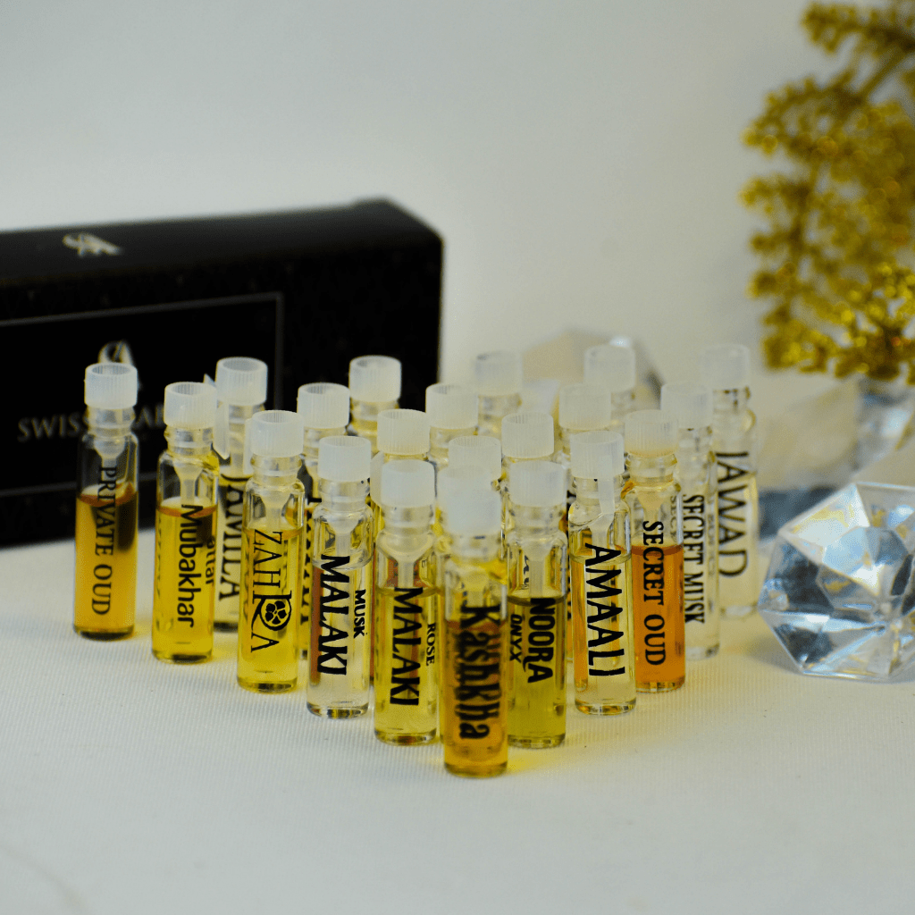 22 Piece Sample Packet - ALL Swiss Arabian Perfume Oils | Intense Oud