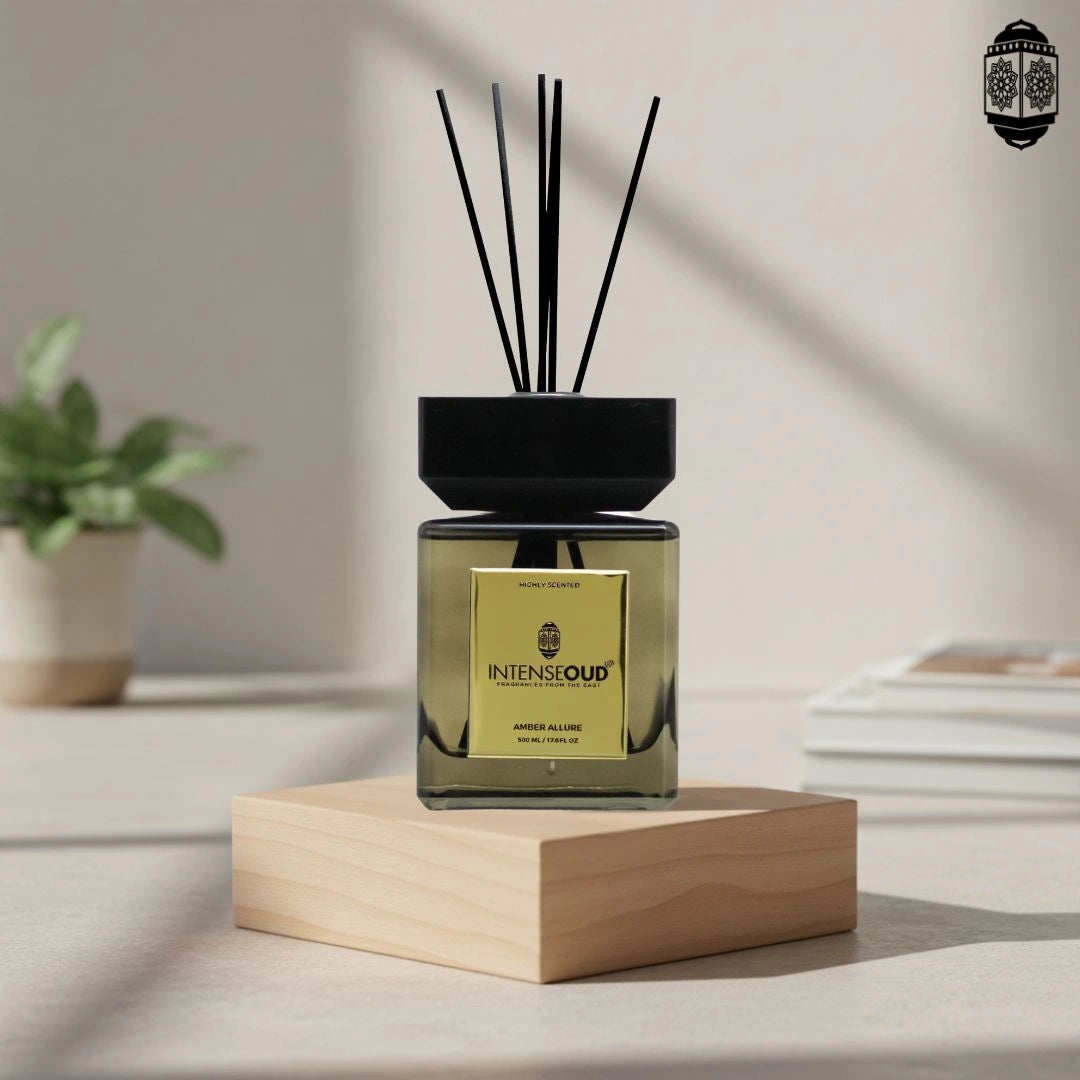 INTENSE OUD Reed Diffuser, Amber Allure – 500ml (17.6 oz) – Fragrance ...