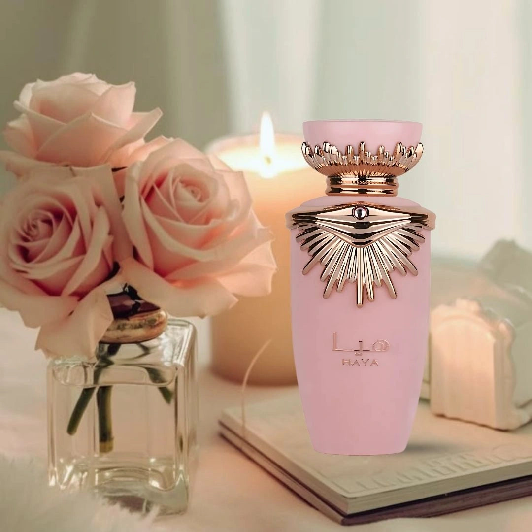 Haya Eau de Parfum Spray 100ml (3.4 oz) by Lattafa (Velvet Pouch ...