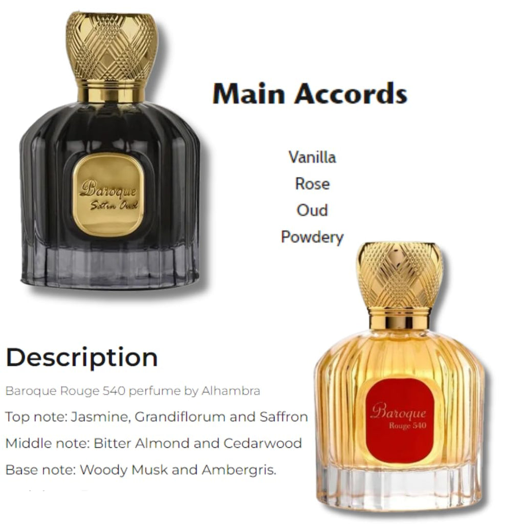 2-Piece Set Baroque Rouge 540 & Baroque Oud Satin EDP-100 ml by Maison ...