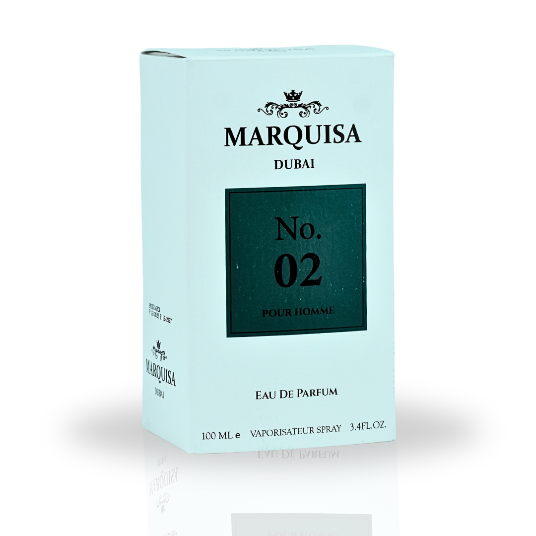 NO. 02 Pour Homme EDP Spray 100ML (3.4OZ) By Marquisa Dubai | Long ...