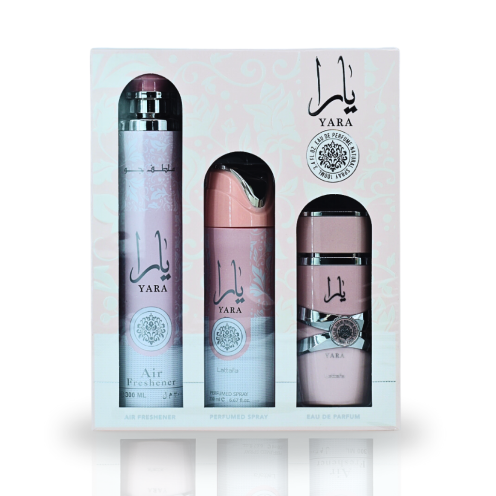 Yara EDP-100ML, Perfumed Spray 200ML, Air Freshener 300ML | Gift Set By ...