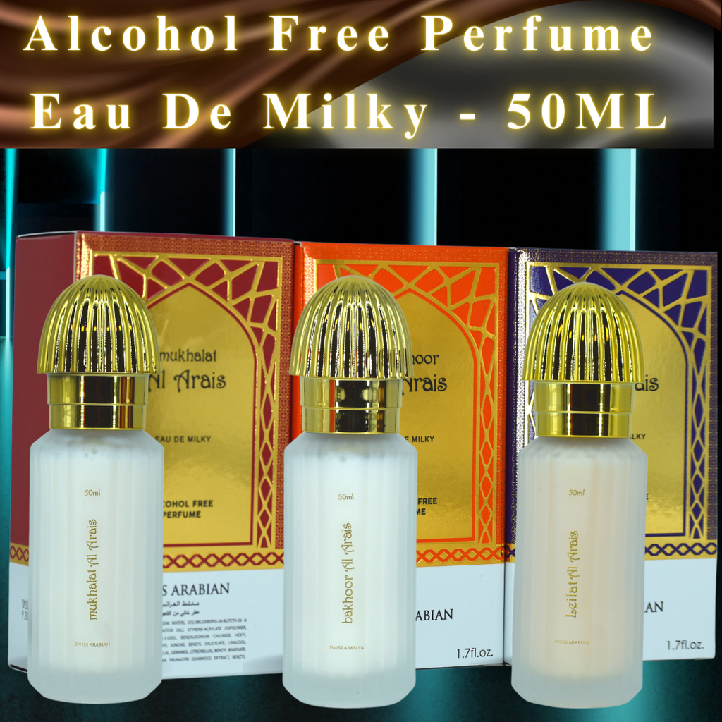 Al Arais Alcohol Free Collection Bakhoor,Mukhalat & Leilat Eau De Milky ...