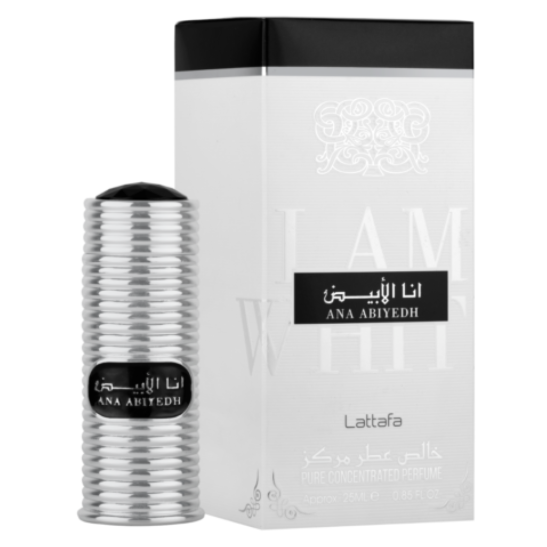 Ana Abiyedh Concentrated Perfume Oil - 25ML By Lattafa | Intense Oud